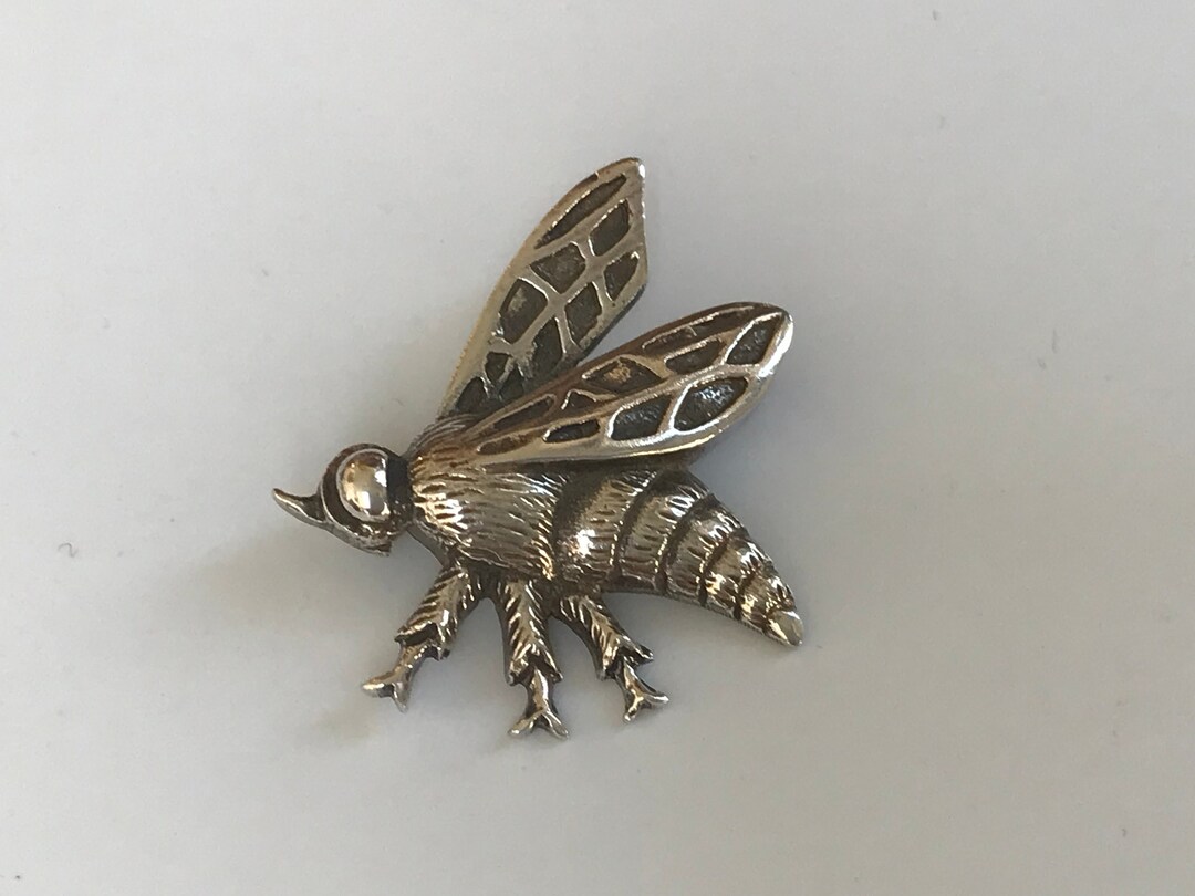 Vintage Sterling Silver Bumblebee Brooch - Etsy