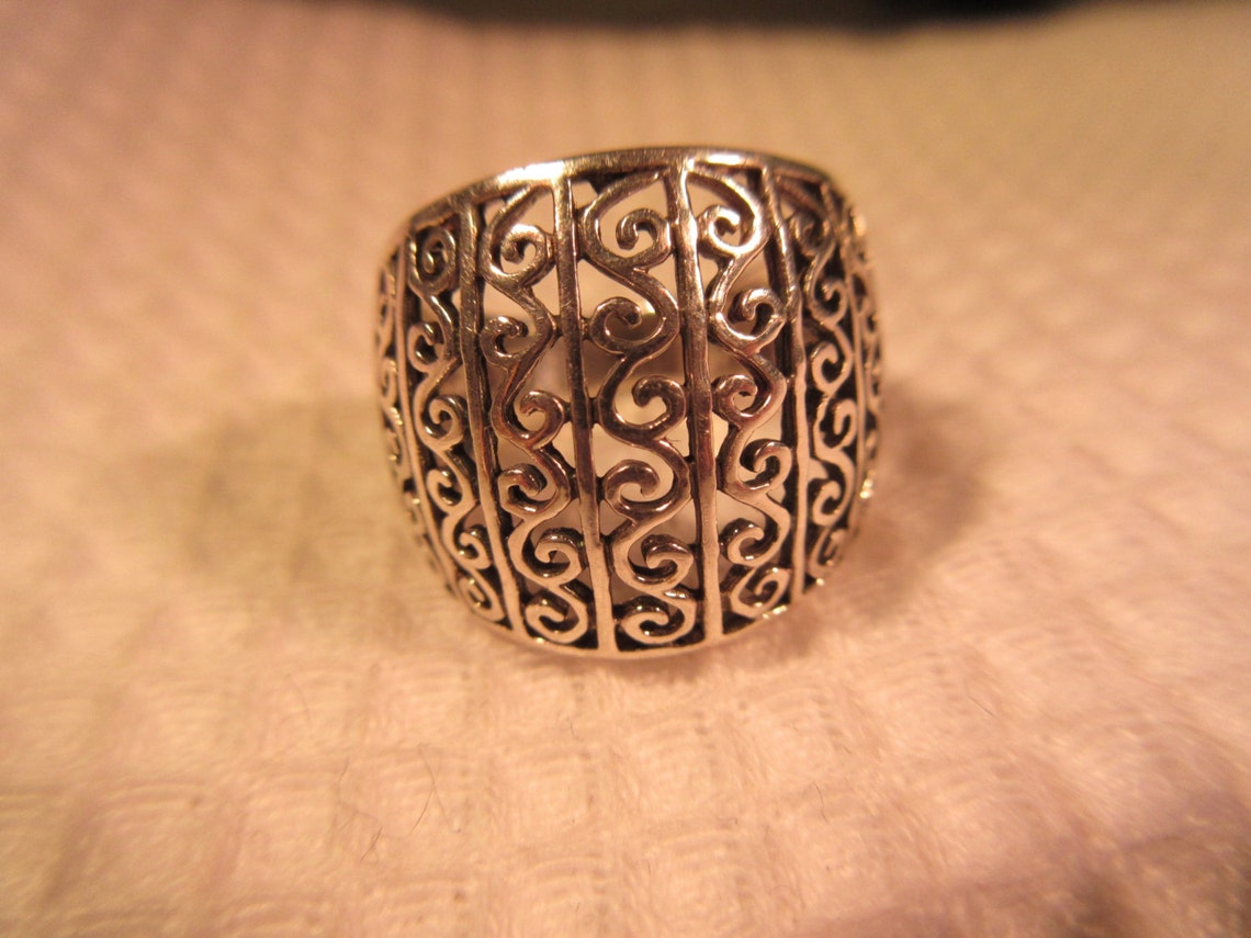 Boho Sterling Silver Ring 6.5 | Etsy