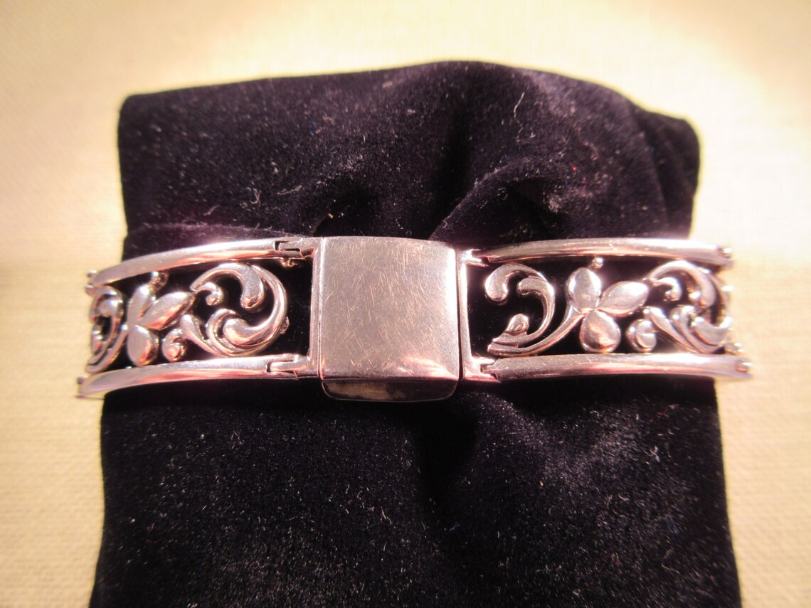 Vintage Sterling Silver Bracelet - Etsy