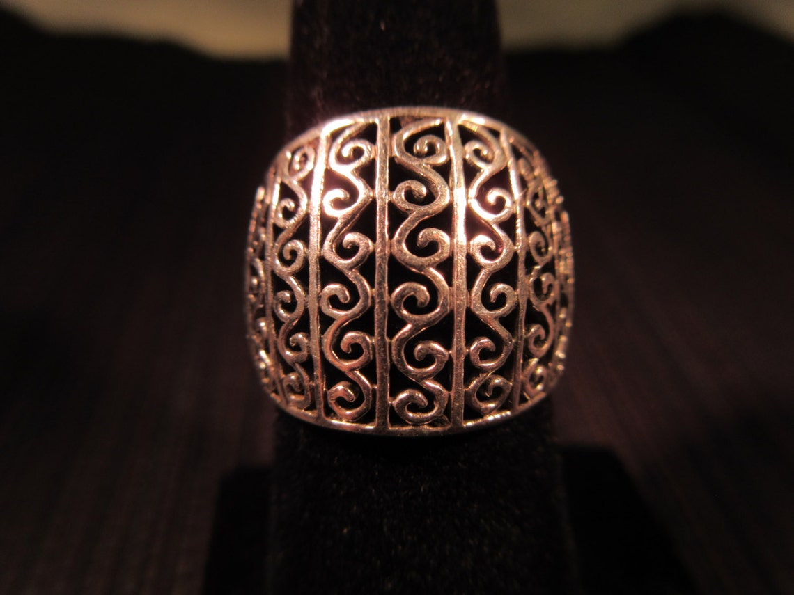 Boho Sterling Silver Ring 6.5 | Etsy