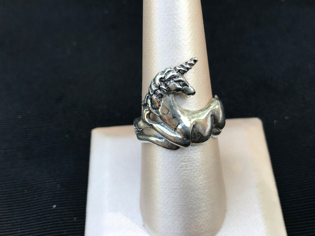 Whimsical Sterling Silver Unicorn Ring 8.5 - Etsy