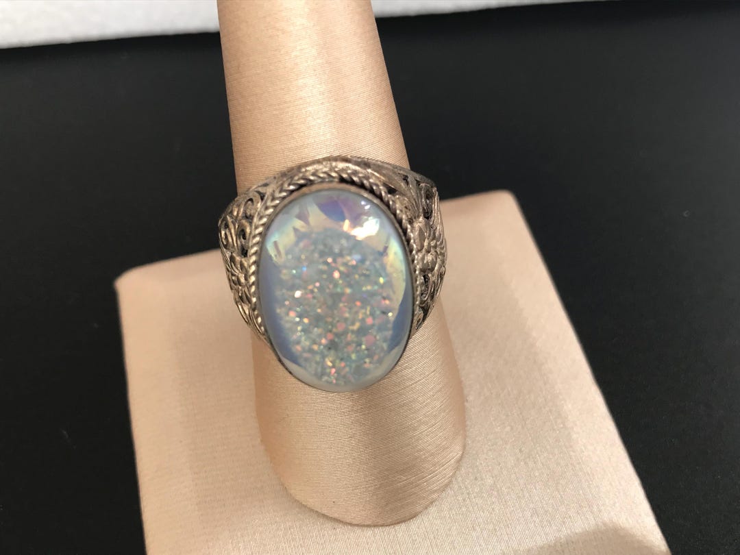 Retro Sterling Silver Quartz Ring 9 - Etsy