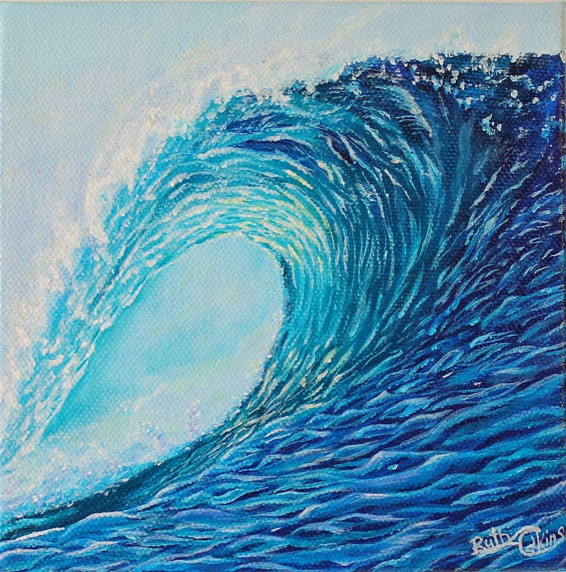 Blue Foam, Wave, Hawaii - Etsy