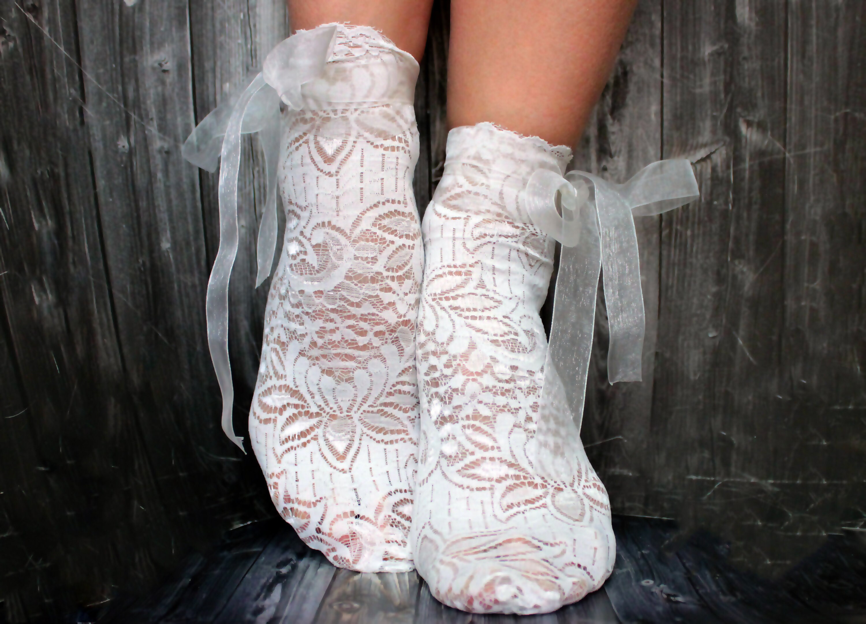 White Lace Socks Fashion Socks Crew Socks Bridal Lace Socks | Etsy