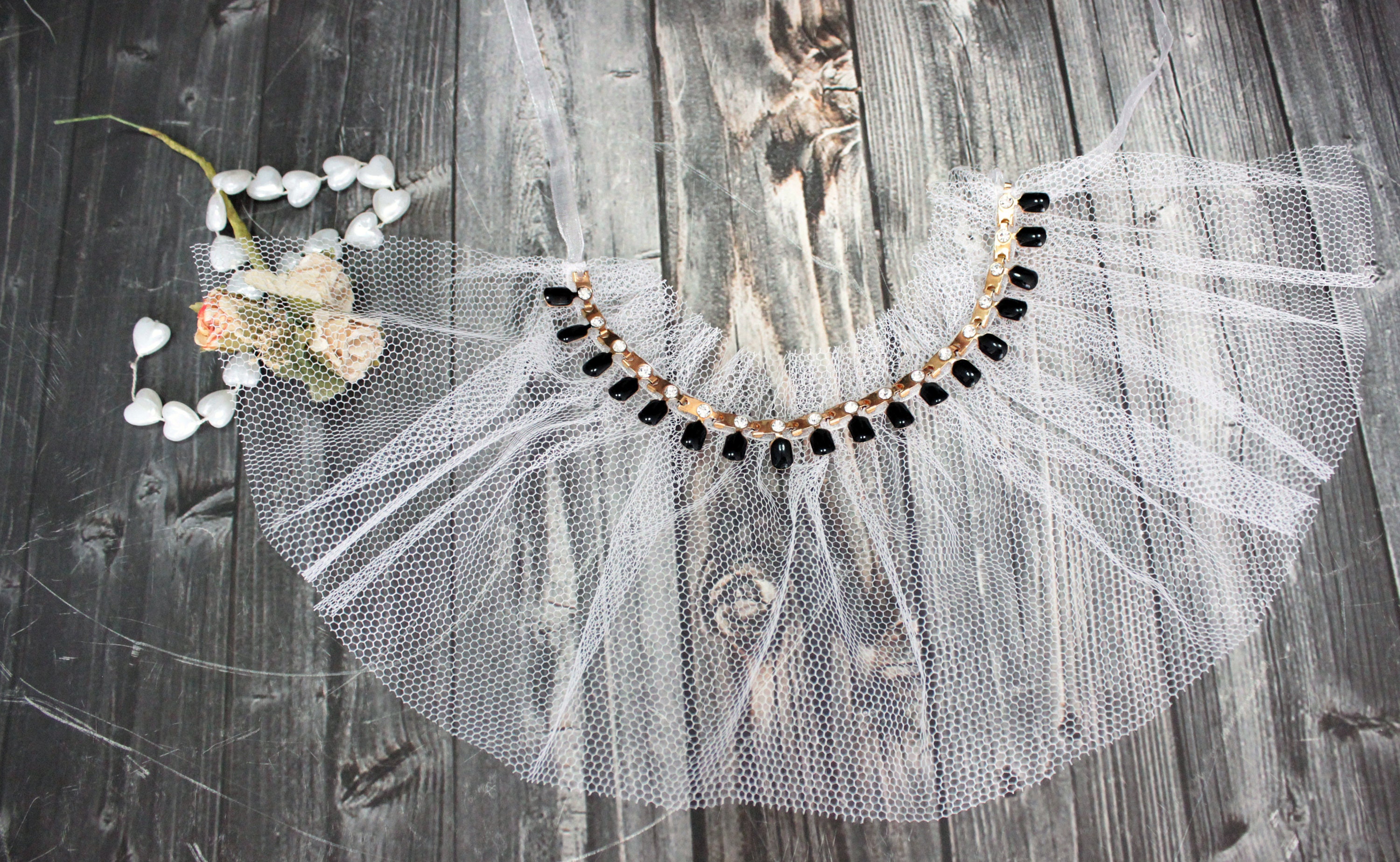 White Bridal Cuff Tulle Wedding Cuff Wedding Accessories - Etsy