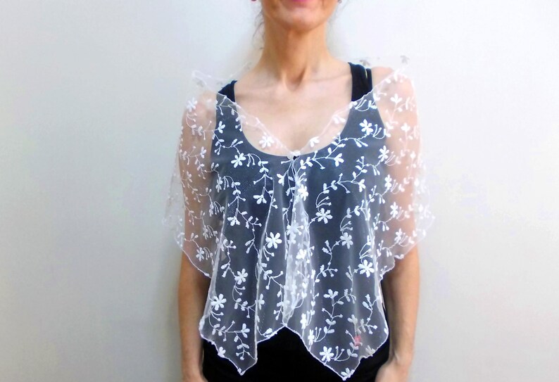 Pure White Lace Wedding Shawl, Wedding Bolero, White Lace Shawl ...