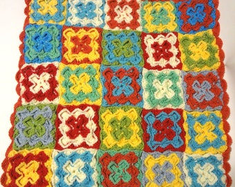 Tunisian and Shells Wavy Afghan Pattern | Etsy