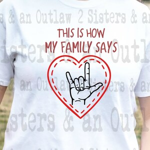 This is How My Family Says Svg. I Love You Svg. ASL Svg. Sign Language ...