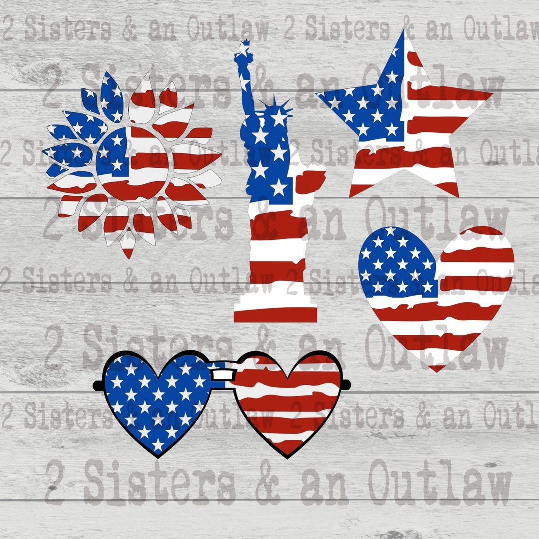 Stars & Stripes Bundle Svg. Flag. Patriotic Svg. 4th of July Svg ...