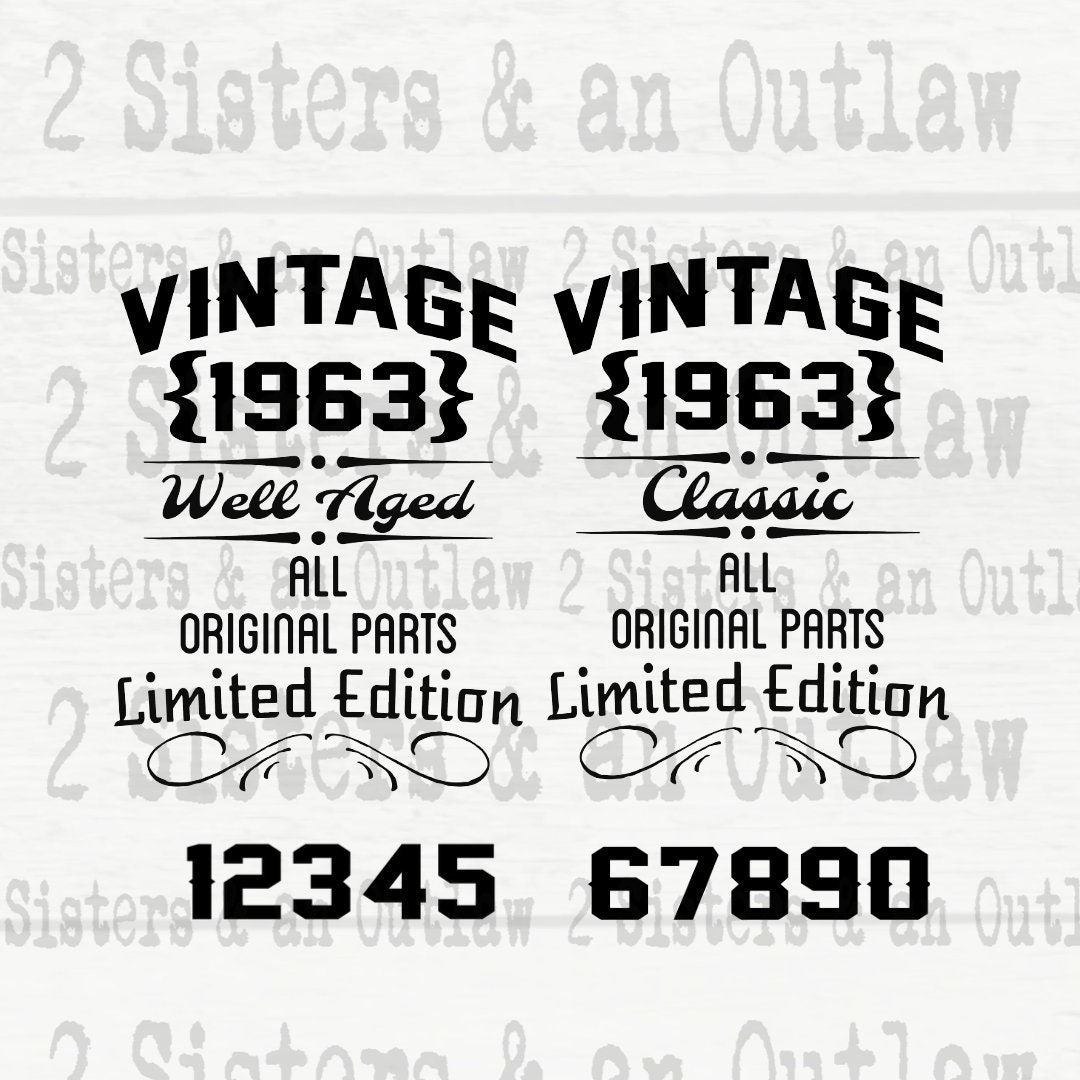 Vintage. Well Aged. Classic. All Original Parts. Limited Edition ...