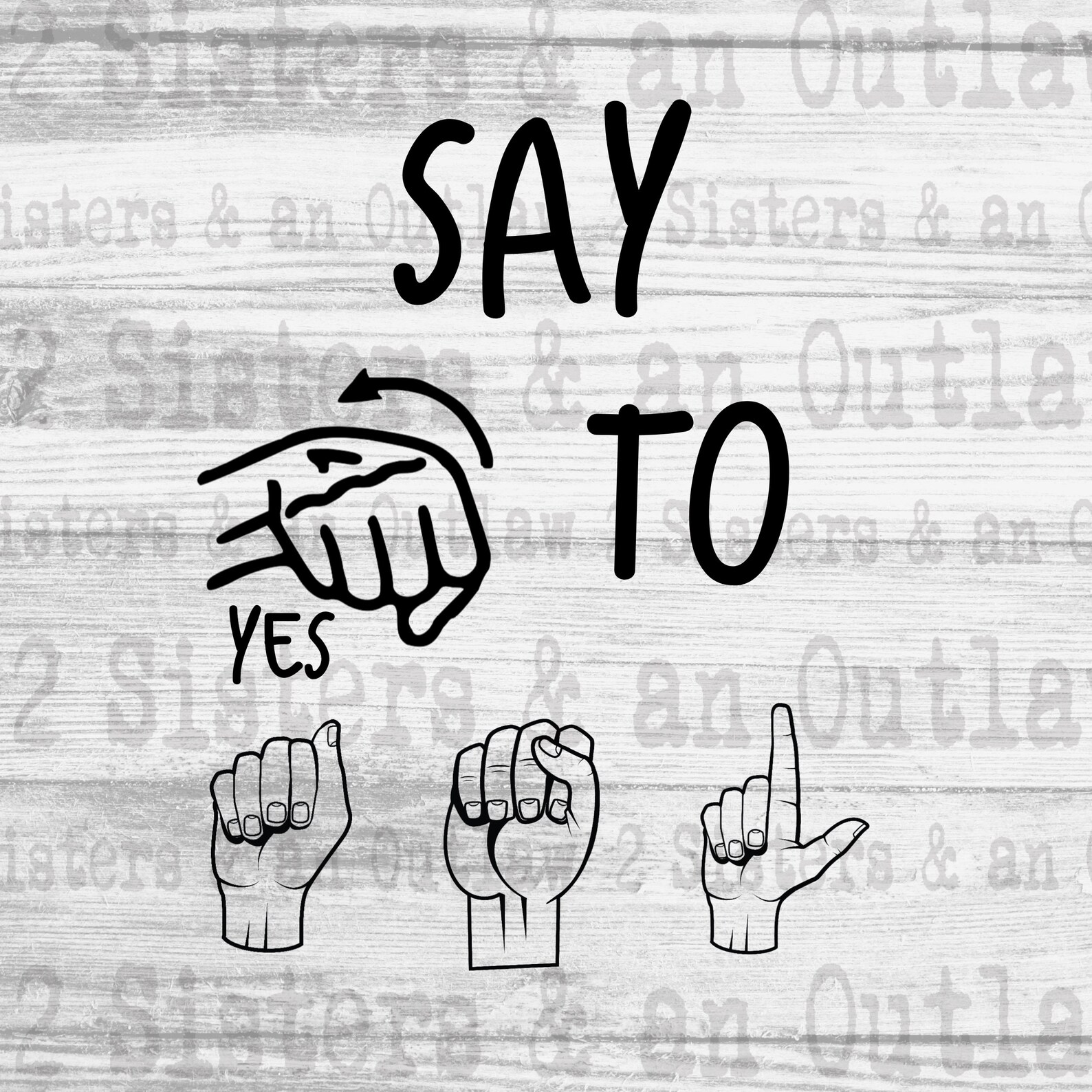 Say Yes to ASL Svg. American Sign Language Svg. Sign Language Svg ...