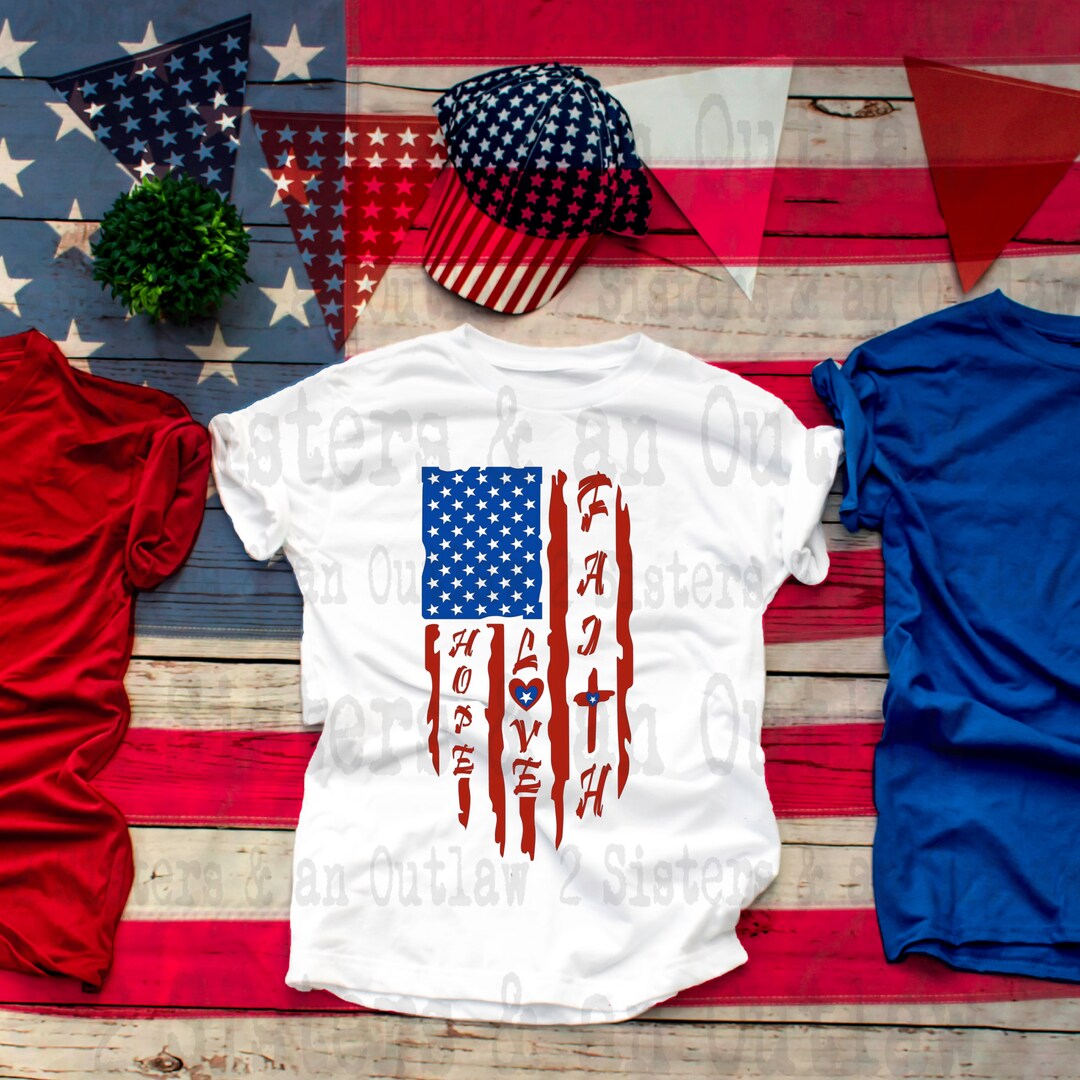 Faith Hope Love Svg. Patriotic Svg. 4th of July Svg. Fireworks. America ...