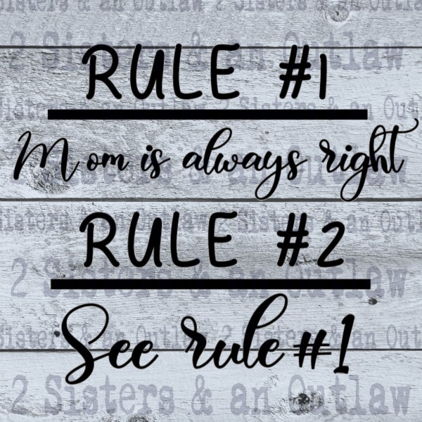 Mom is Always Right - Etsy