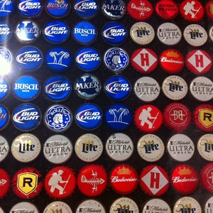 Beer Bottle Cap Art - American Flag - Stained Background - Highly ...