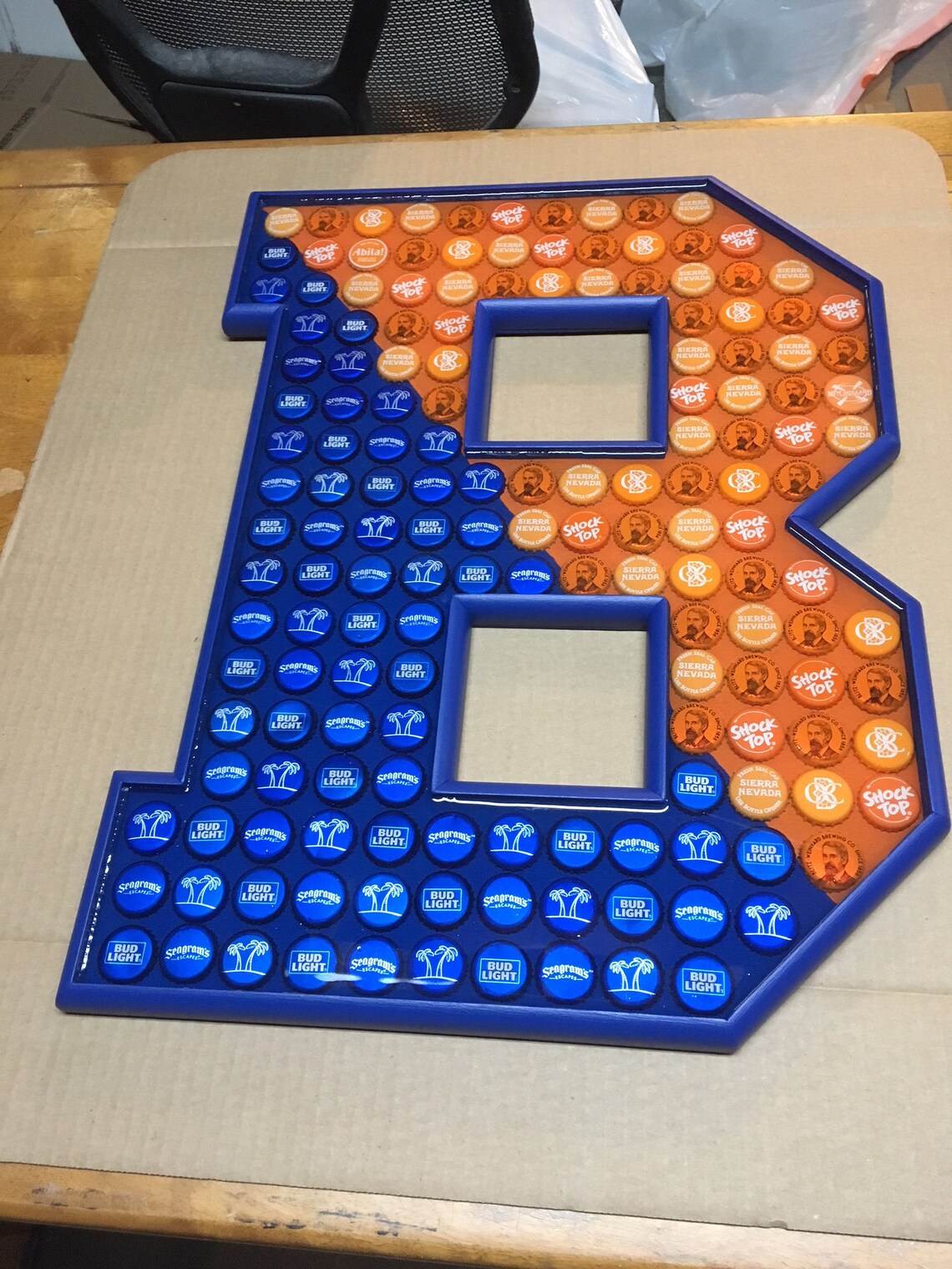 Bottle Cap Art Bucknell Bison b Logo Orange & - Etsy