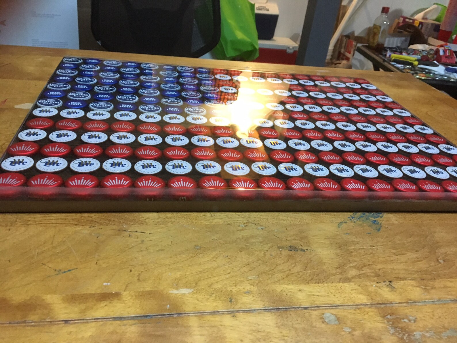Beer Bottle Cap Art American Flag No Trim Highly | Etsy