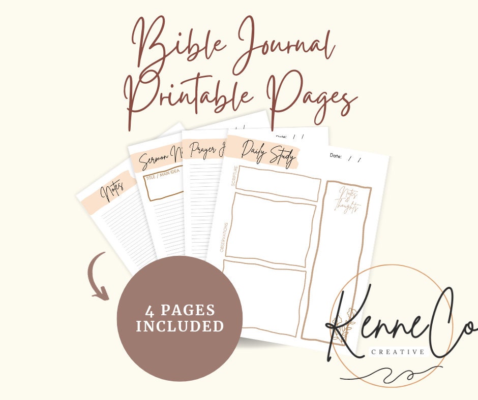 Bible Journal Printable Pages - Etsy