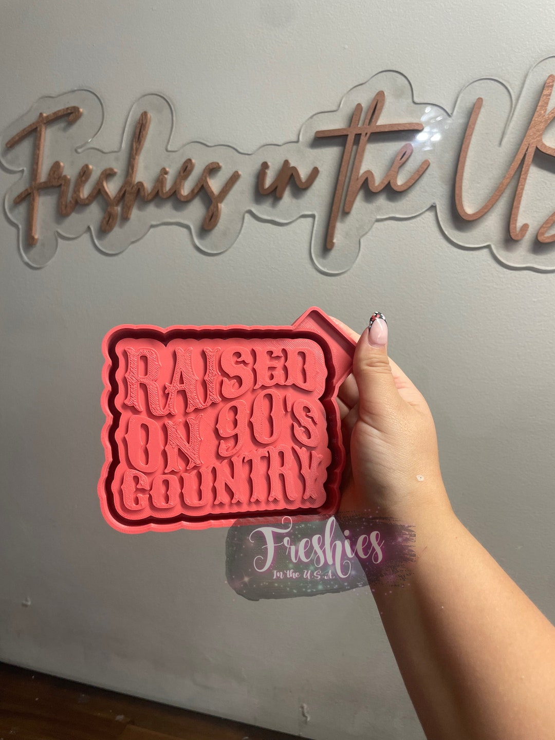 Raised on 90s Country Silicone Car Freshie Mold - Etsy