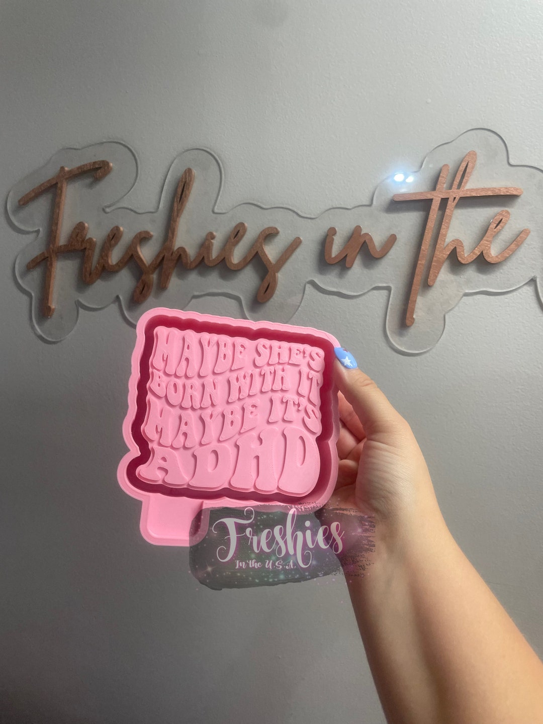 Maybe She’s Born With It Maybe It’s ADHD Silicone Car Freshie Mold - Etsy