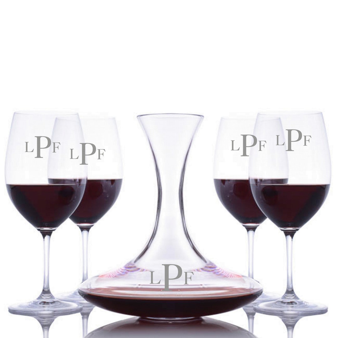 Custom Riedel Ultra Wine Decanter & 4 Glasses Gift Set - Free Shipping ...