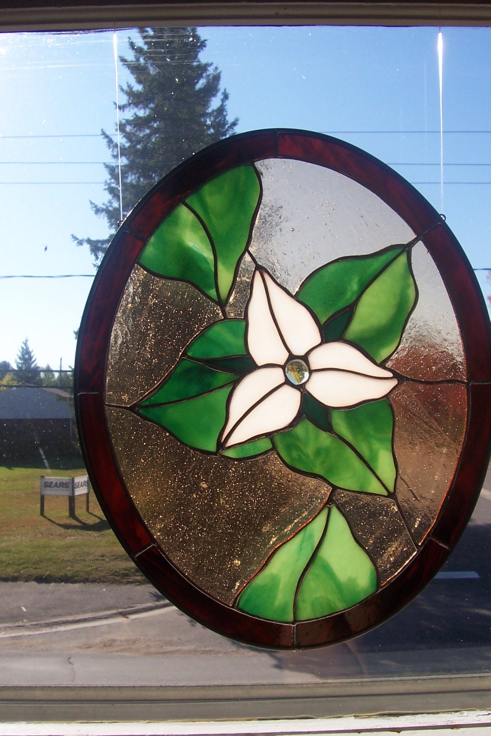 Stained Glass Trillium, Custom Ordered Flower Designs Available - Etsy