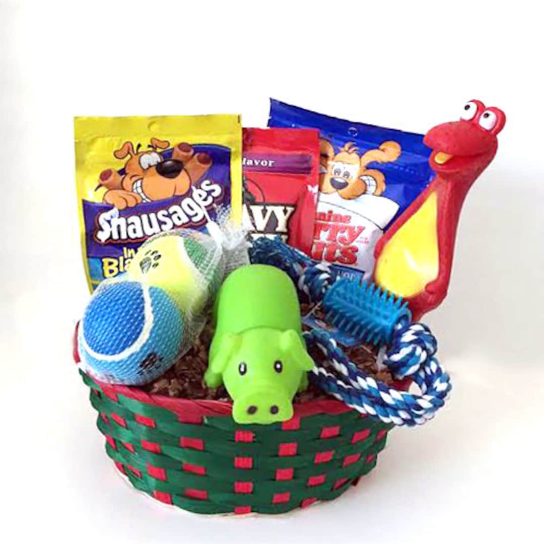 Dog Gift, Dog Puppy Gift Box Basket Set Treat Crew Toys Package, Gift ...