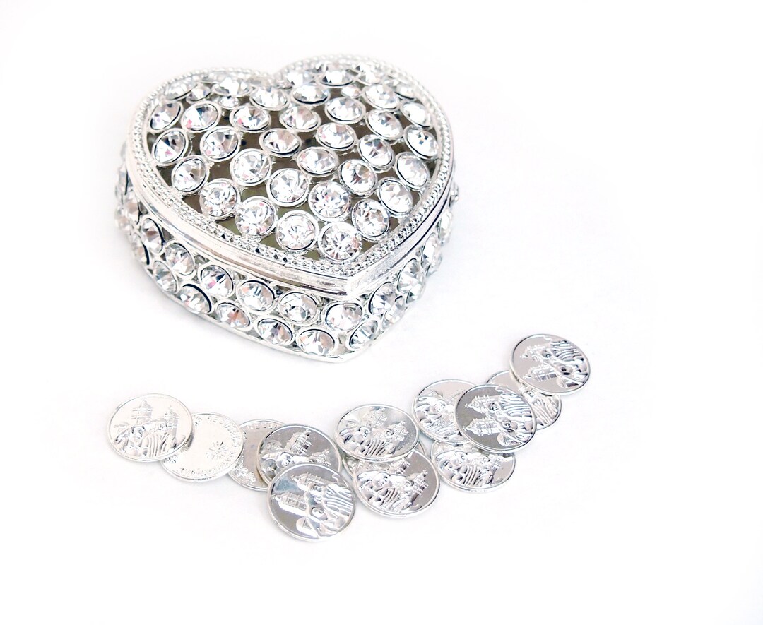 Wedding Arras, Heart Shaped Arras With Decorative Rhinestone Crystal ...