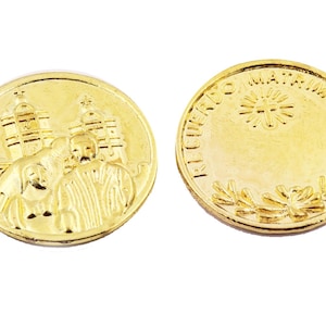 Wedding Arras, Elegant Gold Crown Wedding Arras With 13 Coins Set ...