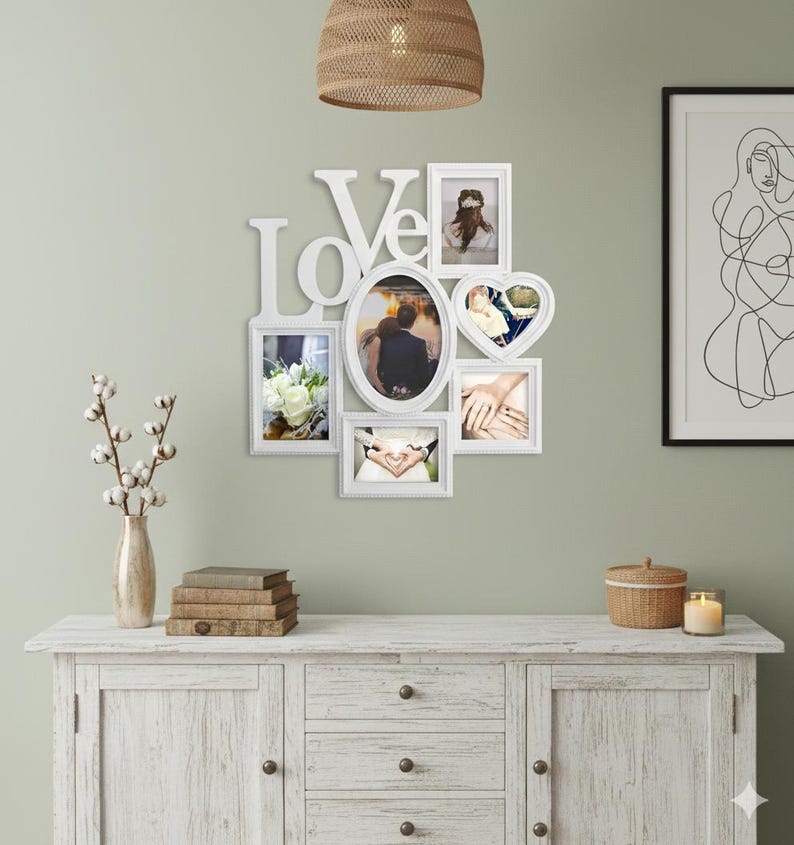 Multi Opening Photo Frame Love Collage Frame, Photo Frame, Decorative ...