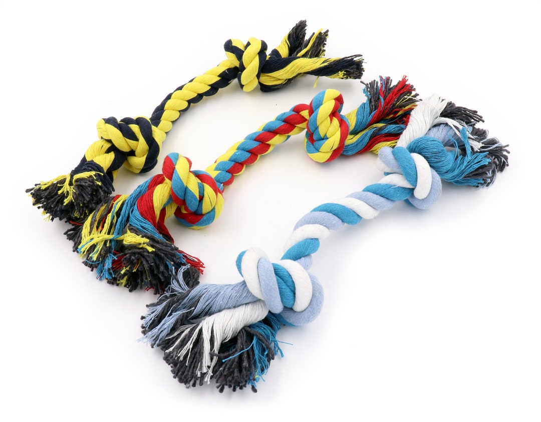 Dog Gift, Dog Rope Toy Pack 3 Pieces, 10" Dog Tug Rope, Dog Chew Toy ...