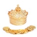 Wedding Arras, Elegant Gold Crown Wedding Arras With 13 Coins Set ...
