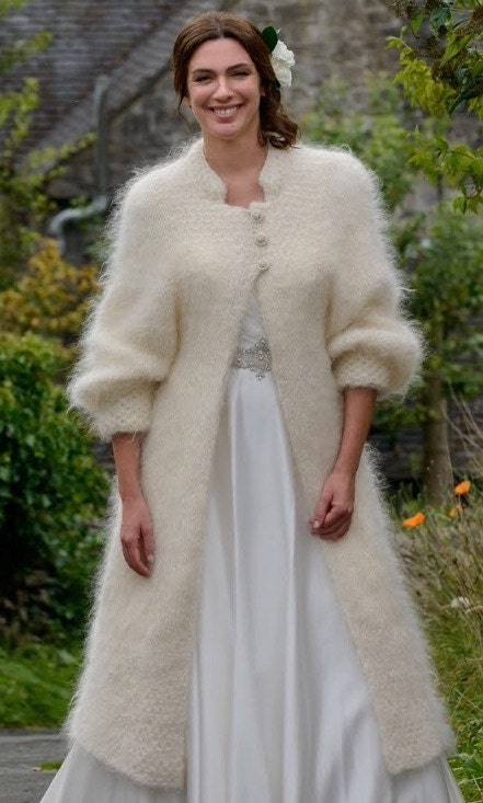 Hand Knitted Angora Mohair Fur Coat Etsy