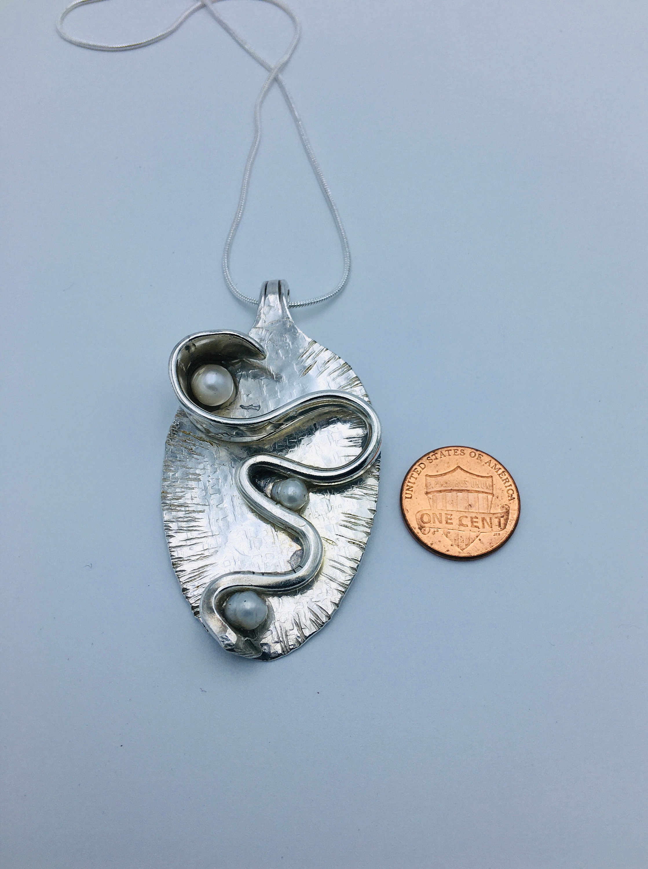 Snake Pendant Silver Spoon Snake Pendant Spoon Pendant - Etsy UK