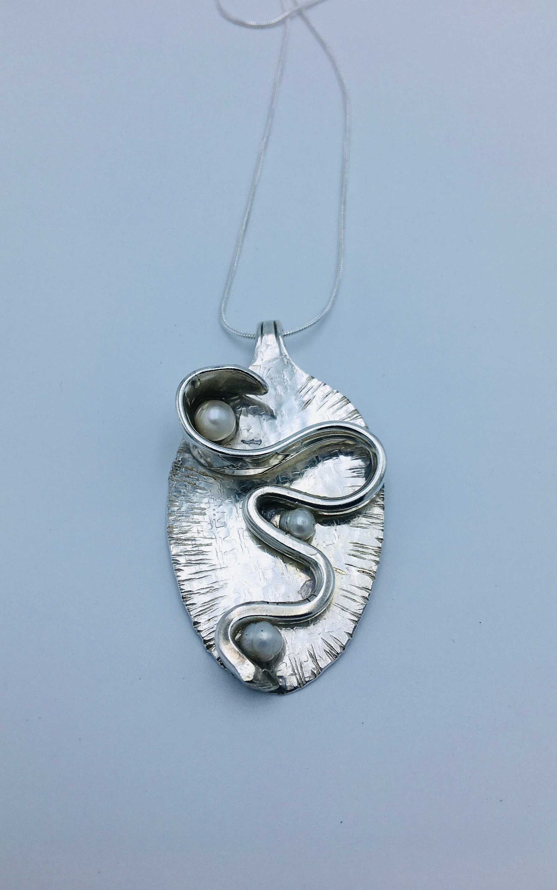 Snake Pendant Silver Spoon Snake Pendant Spoon Pendant - Etsy UK