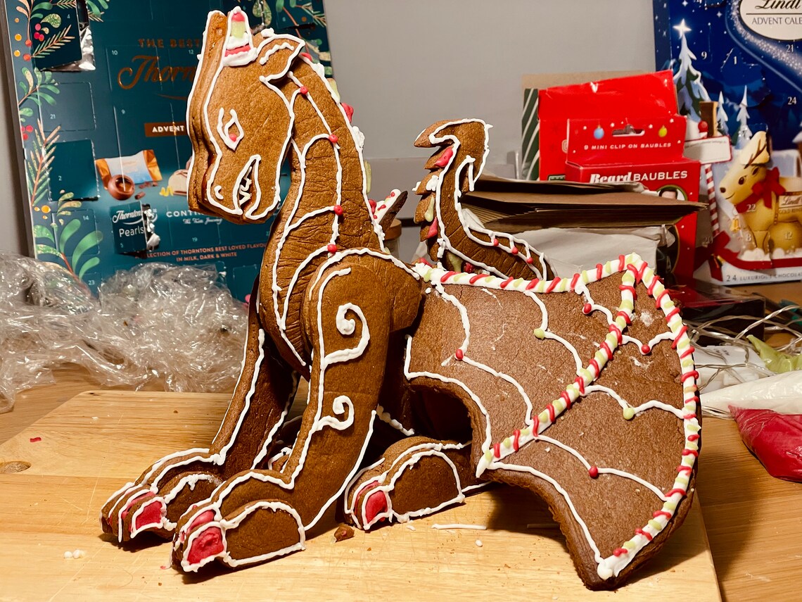 Gingerbread Dragon - Recipe, Template & Instructions [DIGITAL] - Etsy