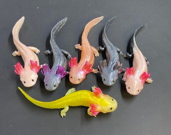 Axolotl Sculpture, Axolotl Resin, Axolotl in Pond Epoxy Resin Magnet ...