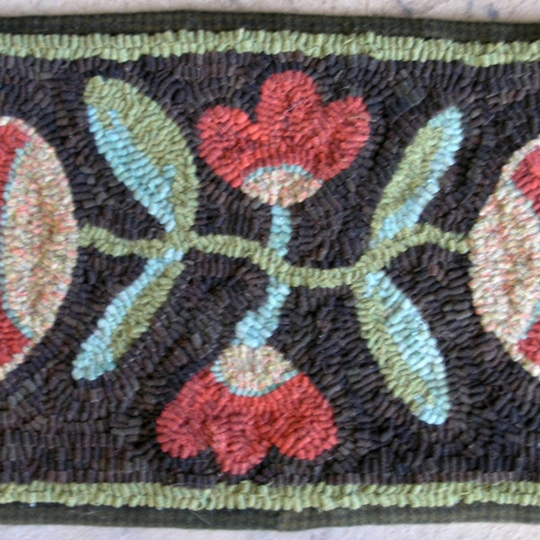 Primitive Wool Flower Pattern - Etsy
