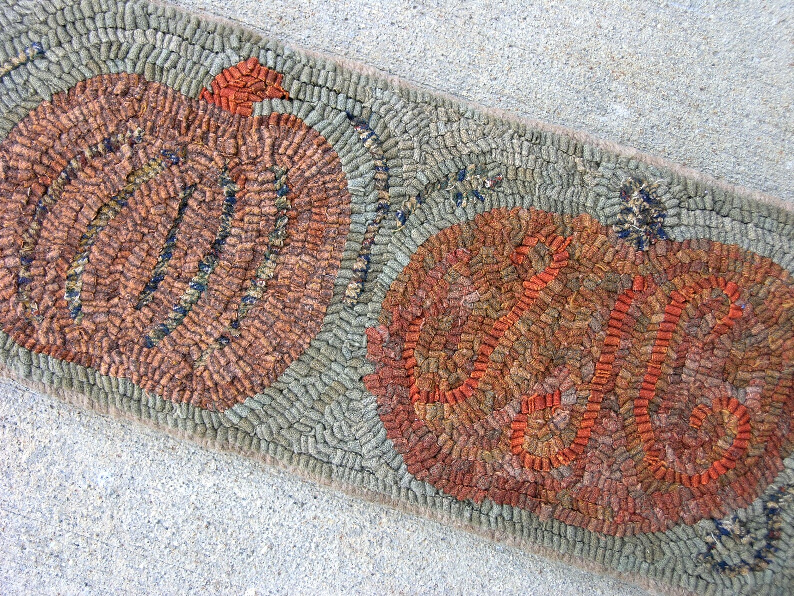 Pumpkin Row- Primitive Rug Hooking Pattern (8" X 36") - Etsy