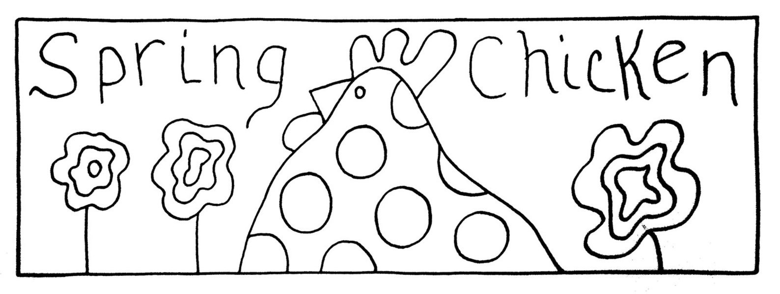 Spring Chicken- Primitive Rug Hooking Pattern (6 1/2" X 20") - Etsy