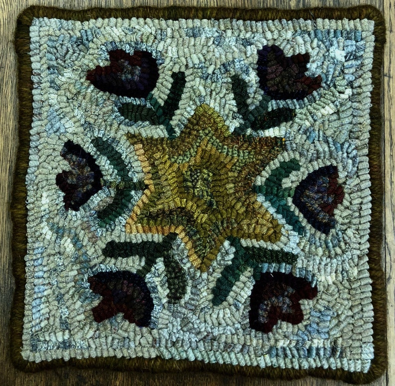 North Star Primitive Rug Hooking Pattern 11 X 11 - Etsy