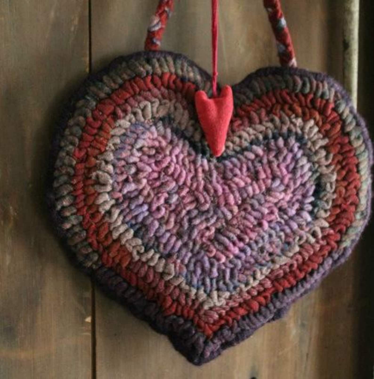 Vintage Heart - Pattern - Primitive Rug Hooking - Etsy