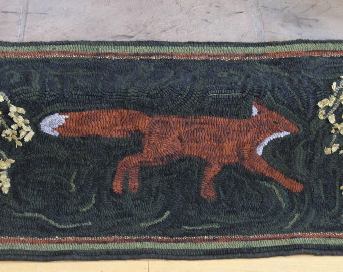 Willow Fox Primitive Rug Hooking Pattern 22 X - Etsy