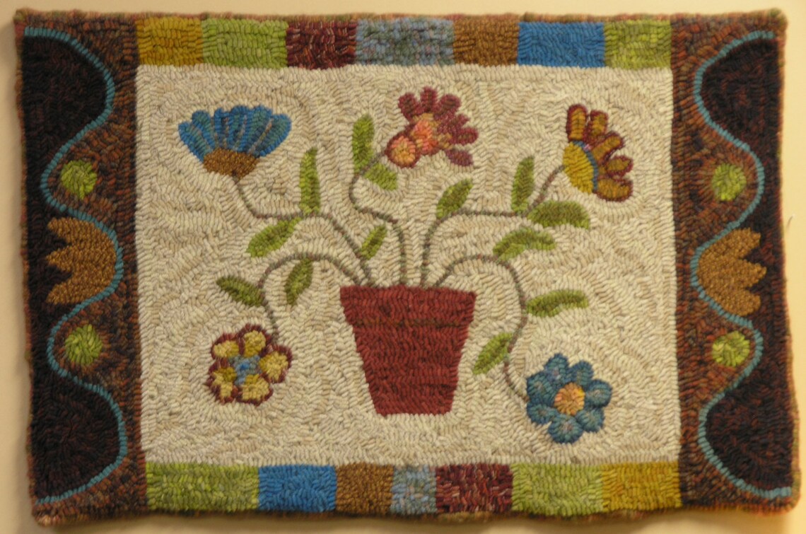 Daisy Day- Primitive Rug Hooking Pattern (22 1/2" X 34 1/2") - Etsy