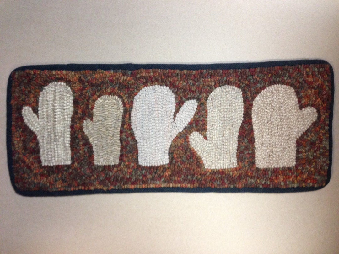 Lost Mitten Primitive Rug Hooking Pattern 10 X 26.5 - Etsy