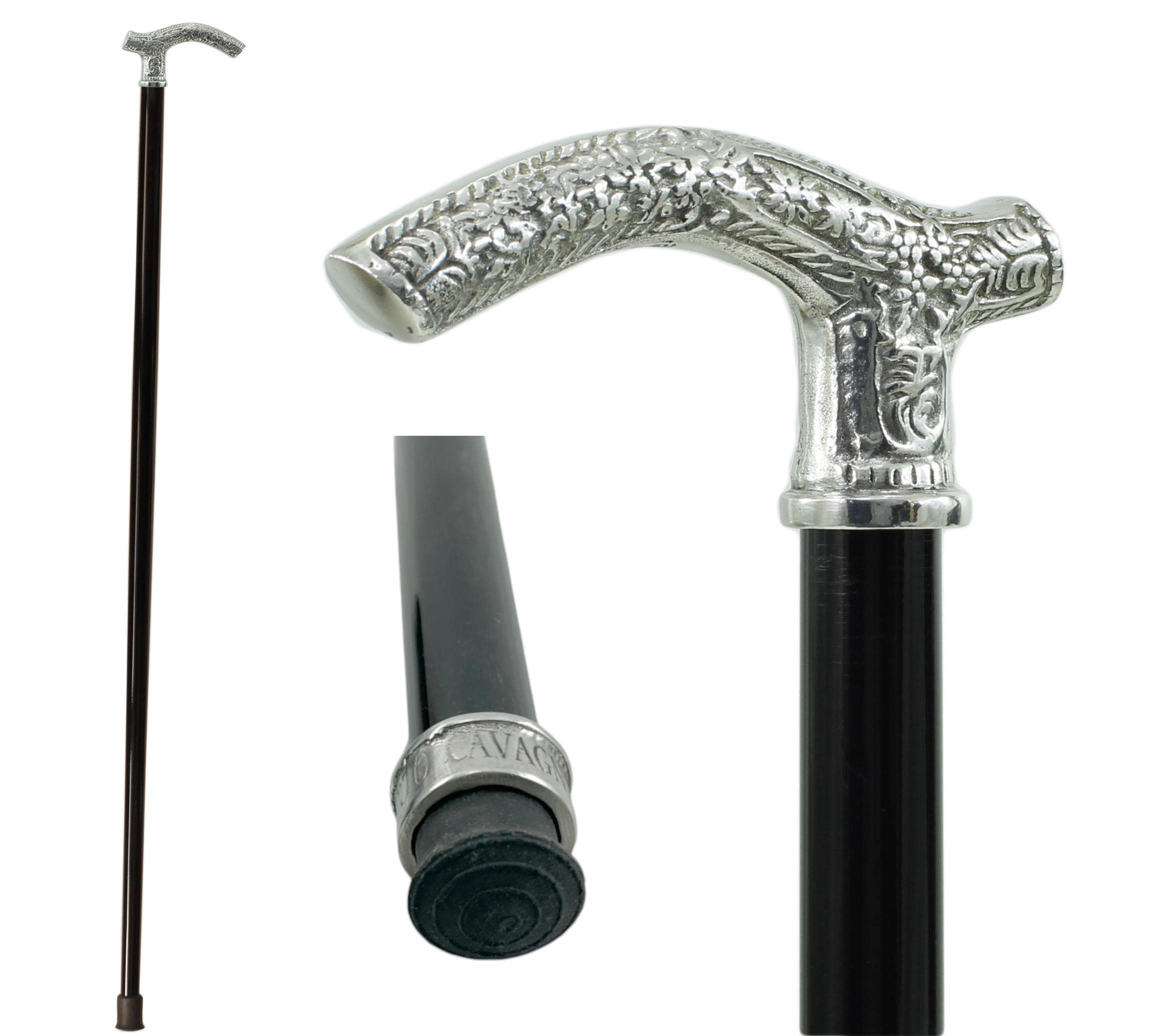 CAVAGNINI -walking Cane Wooden Pewter Custom - Gift Handle Derby ...