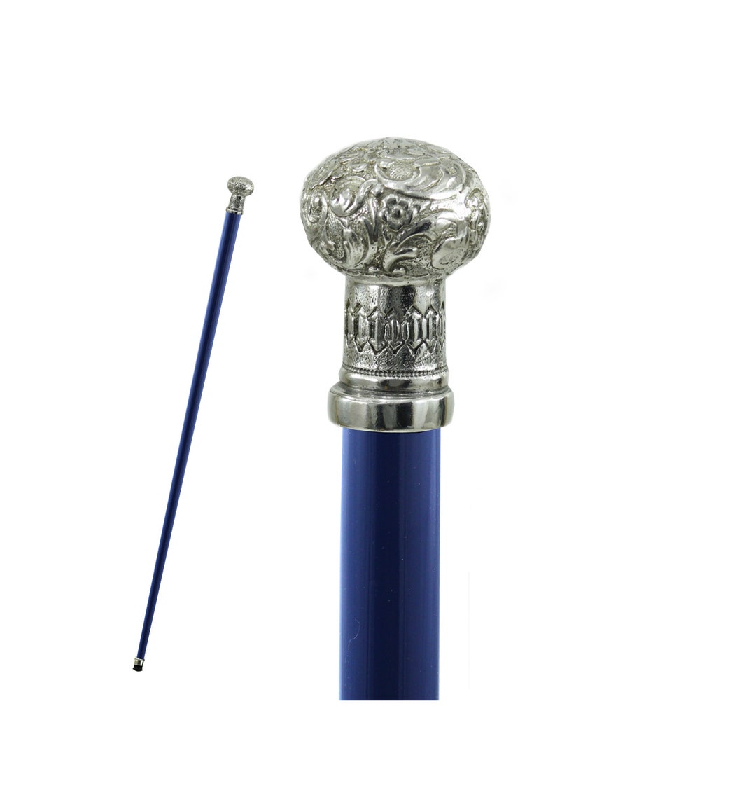 Pewter Walking Stick, Goat Handle, Handmade in Italy, Customizable With ...