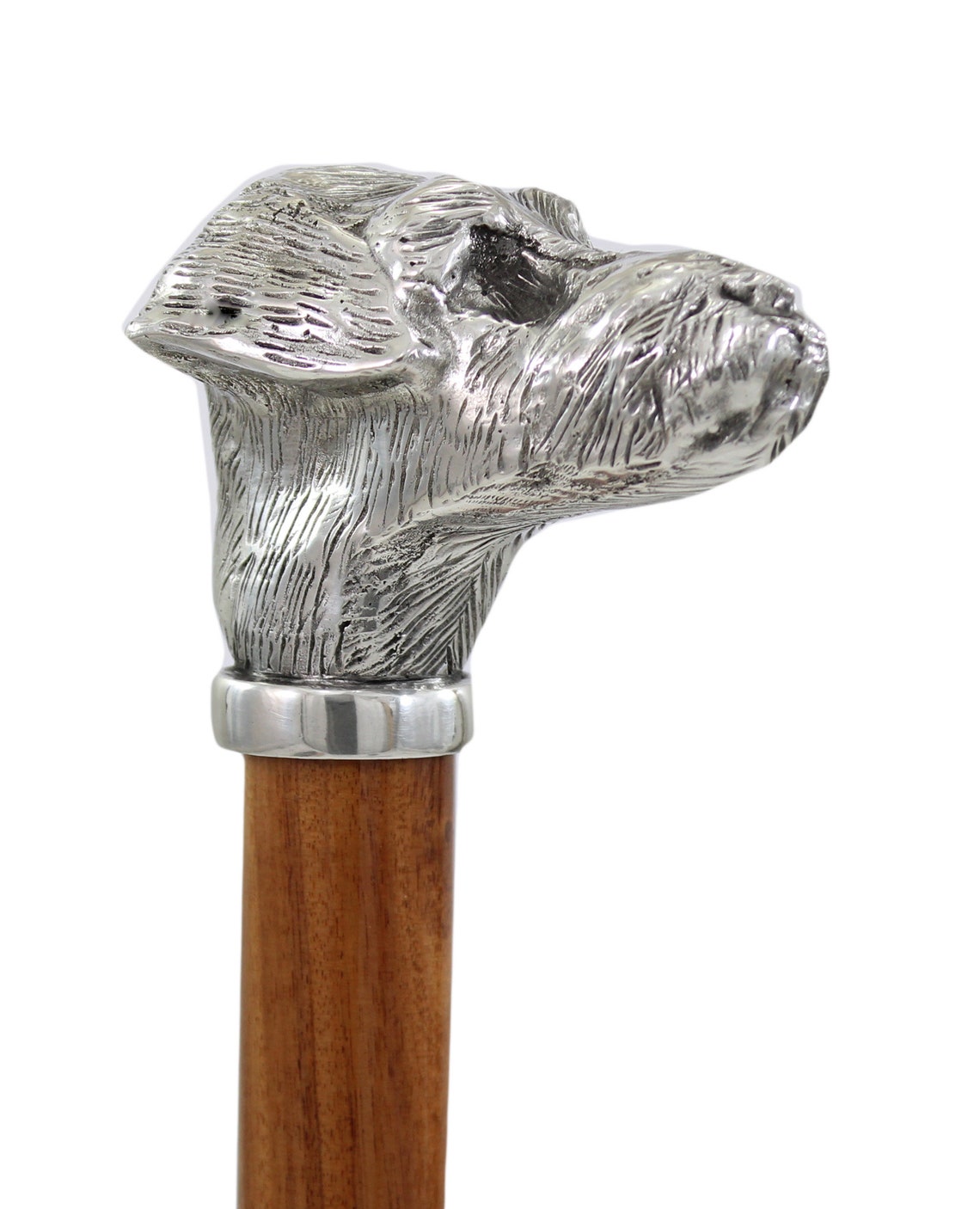 Pewter Cane for the Elderly Schnauzer Dog Handle Cane for - Etsy