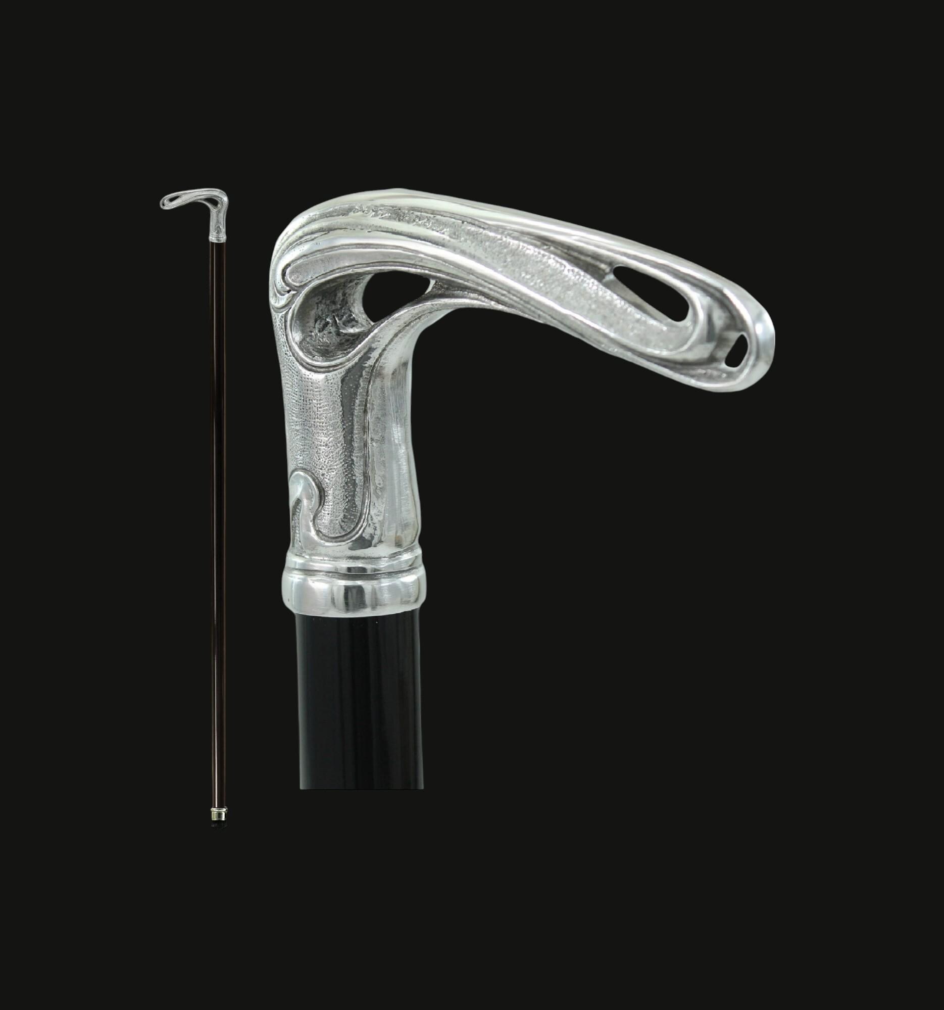 CAVAGNINI -walking Stick Wooden Pewter Custom -gift Gentlemens ...