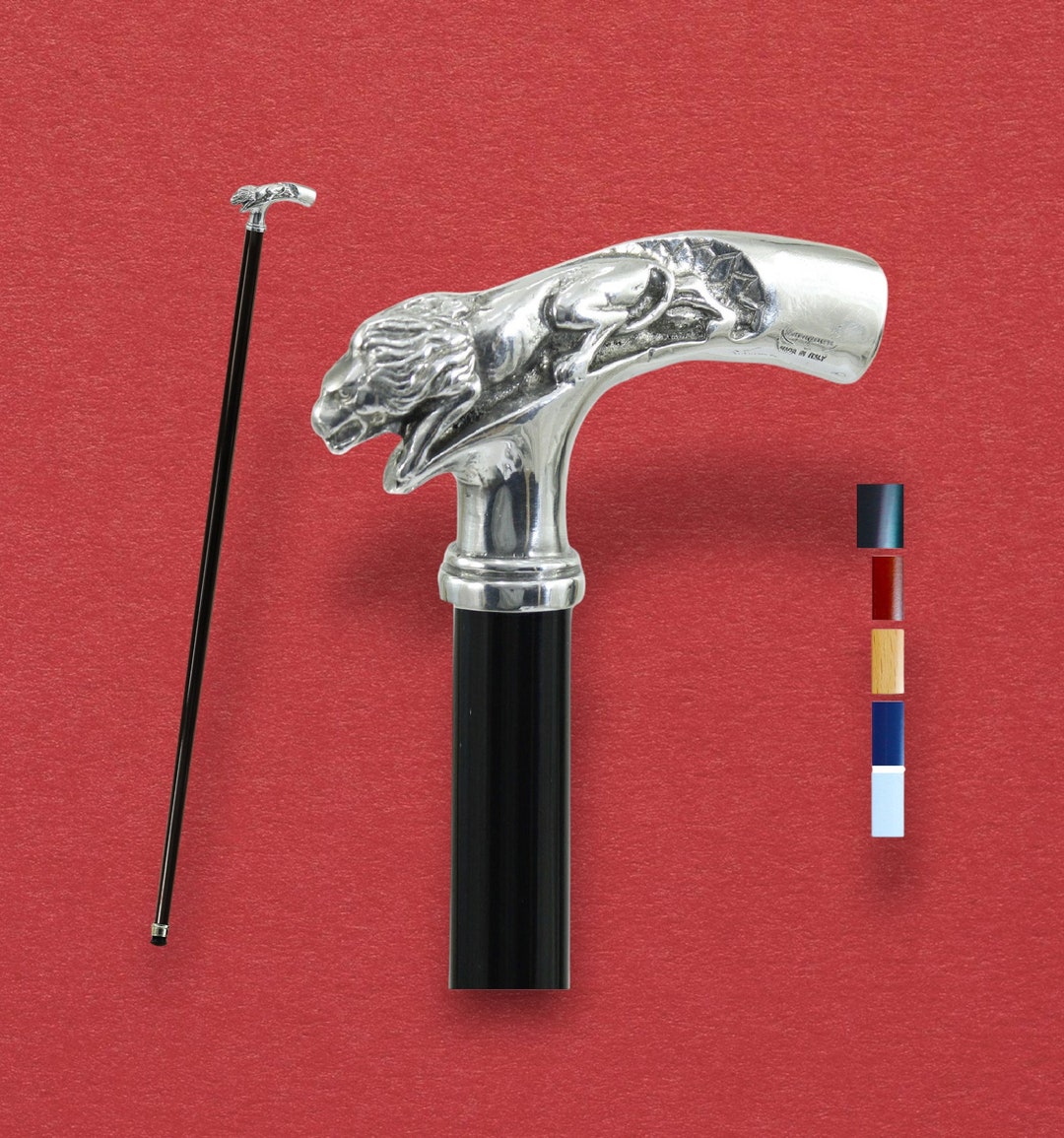 Handcrafted Pewter Walking Stick, for Men and Women, Customizable With ...