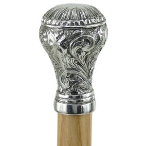 CAVAGNINI Walking Stick Wooden Pewter Elegant Ergonimic | Etsy